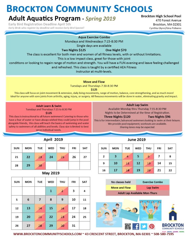 Adult Learn & Swim Spring Class in Brockton, MA | ADULT Winter/Spring ...